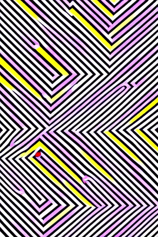 symmetric!! vibrant vector poster op - art maze zigzag | Stable Diffusion | OpenArt