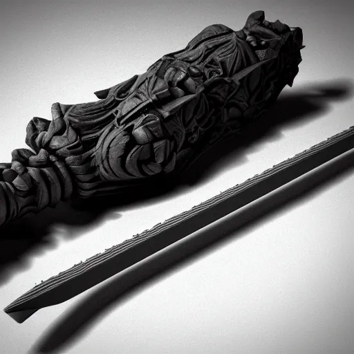 a black sword skull handle, ornament, weapon, a 3 d | Stable Diffusion ...