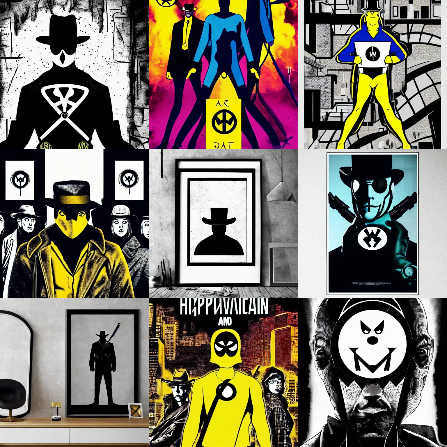a hyperdetailed watchmen poster, rorschach, stylish | Stable Diffusion ...