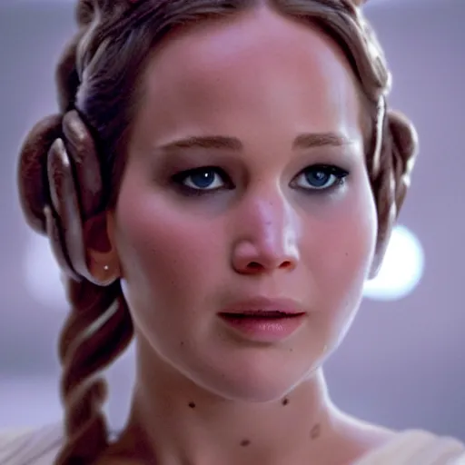 jennifer lawrence as princess leia in star wars | Stable Diffusion