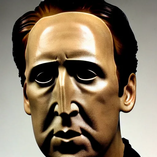 uhd sculpture of nicholas cage made out of rusted | Stable Diffusion ...