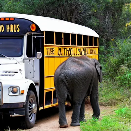 elephant as a school bus | Stable Diffusion | OpenArt