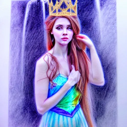 hyper realistic pencil drawing of a fantasy princess | Stable Diffusion ...