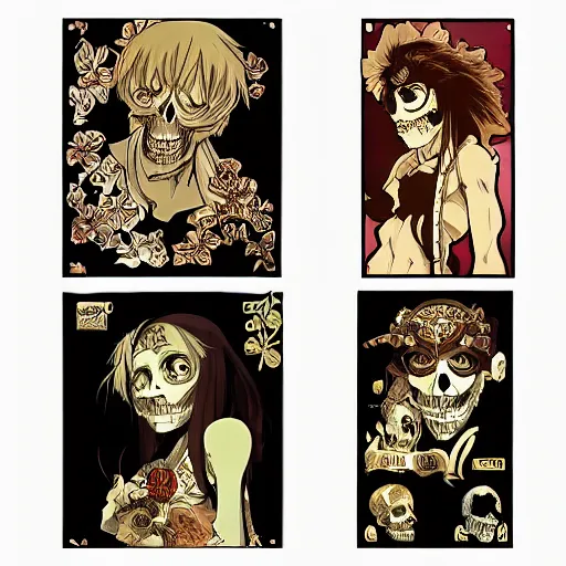 anime manga skull portrait apes monkey skeleton | Stable Diffusion ...