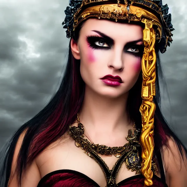 perfectly centered close up portrait, evil goddess, | Stable Diffusion | OpenArt