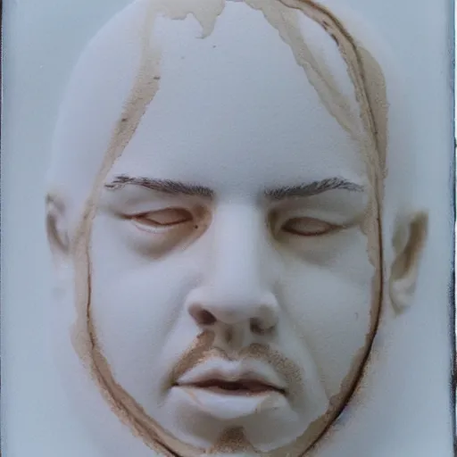 a liquid white clay porcelain portrait of a dude face | Stable ...