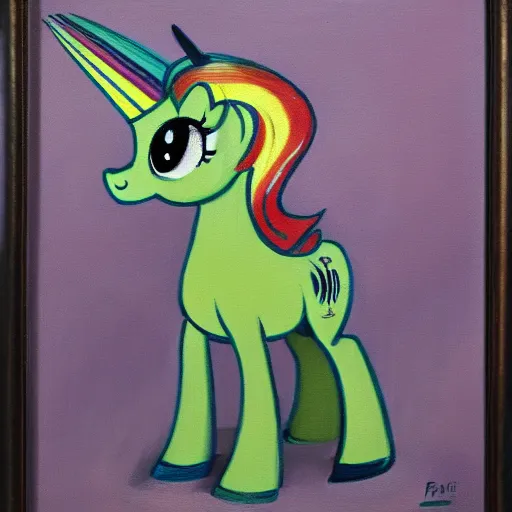 an oil painting of My Little Pony by Francis Bacon | Stable Diffusion ...