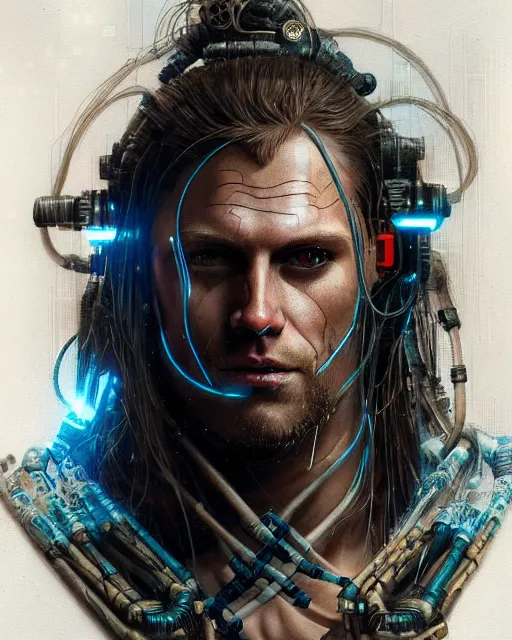 cyberpunk robotic tarzan portrait, wires and | Stable Diffusion | OpenArt