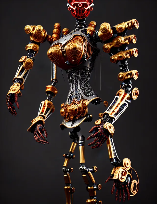 complex 3 d render of a beautiful porcelain robot - | Stable Diffusion ...