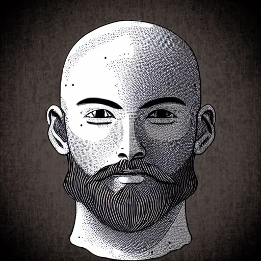 bald sleeping man with beard as a patent drawing. | Stable Diffusion | OpenArt