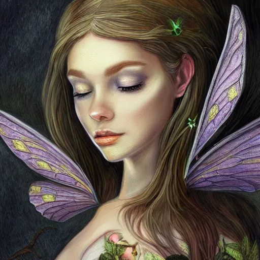 a beautiful fairy with a very detailed face hovers | Stable Diffusion ...