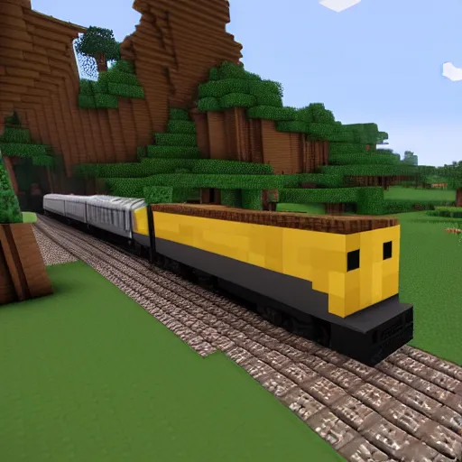 minecraft train | Stable Diffusion