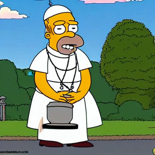 the pope in the simpsons | Stable Diffusion | OpenArt