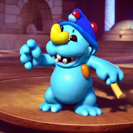 bowser eating smurfs, realistic detail, cinematic | Stable Diffusion ...