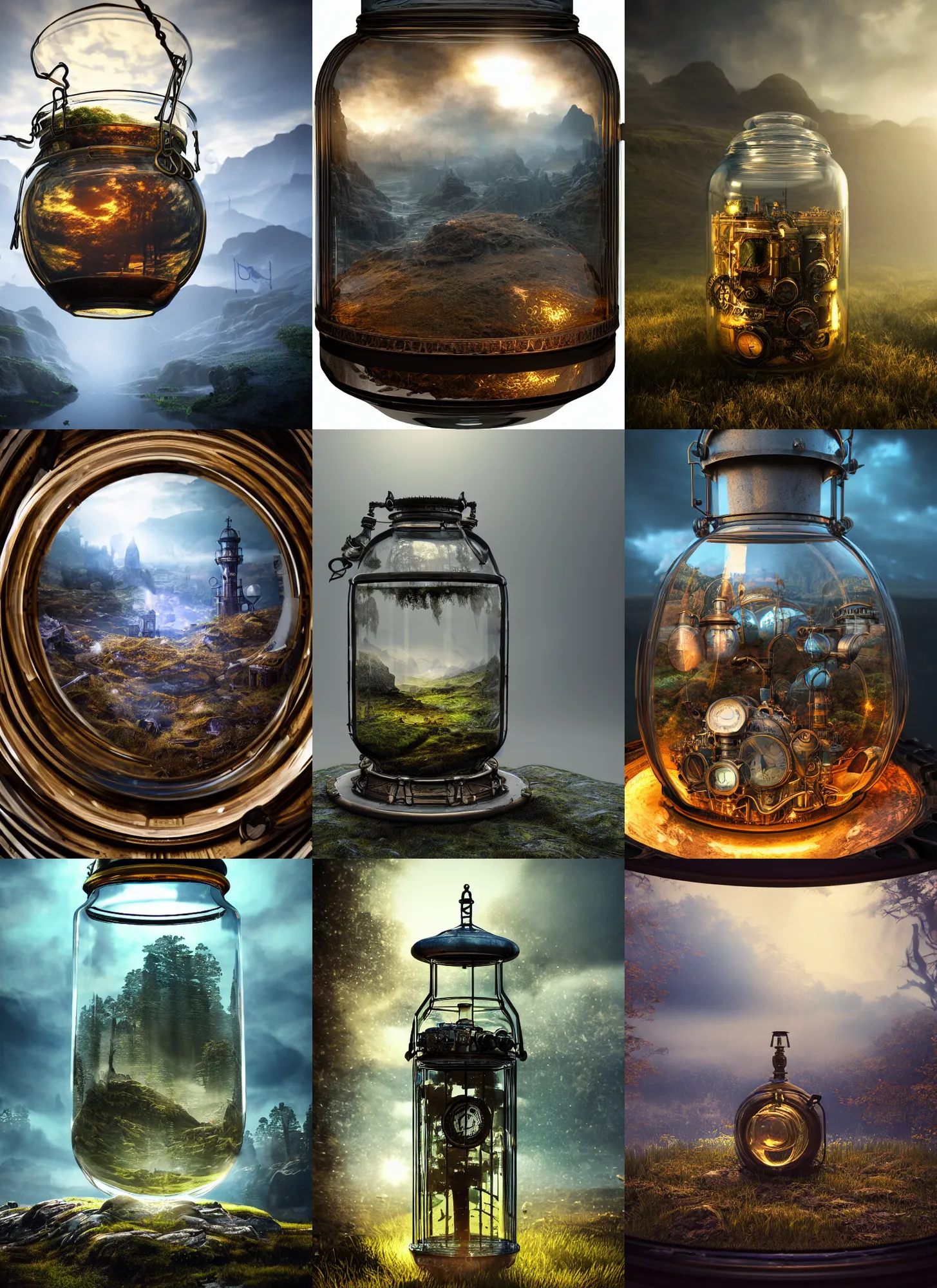 honeycomb cityscape inside a glass jar, intricate | Stable Diffusion ...