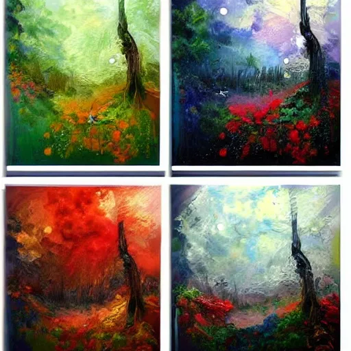 painting depicting all four season in one, concept | Stable Diffusion ...