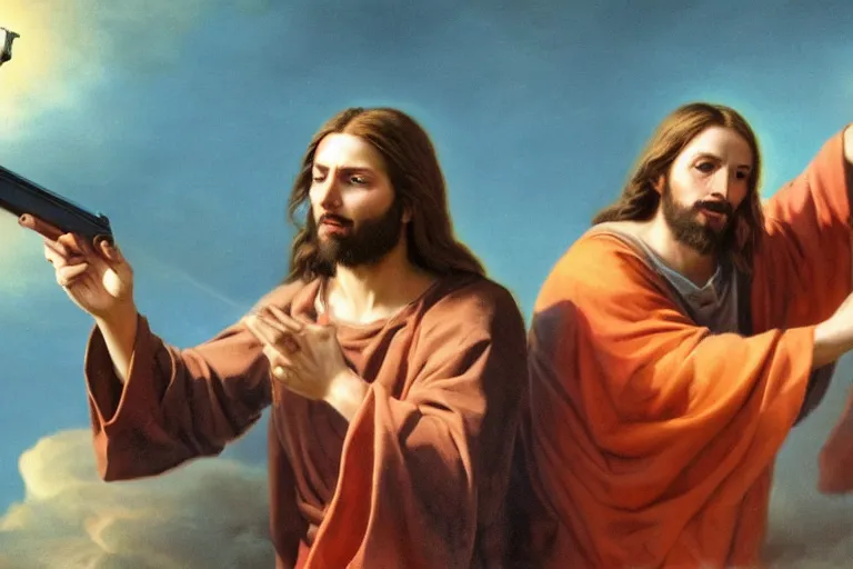 real life photo of frustrated Jesus Christ brandishing | Stable ...