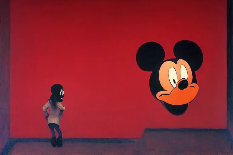 only with red, red thieves with mickey mouse donald | Stable Diffusion ...