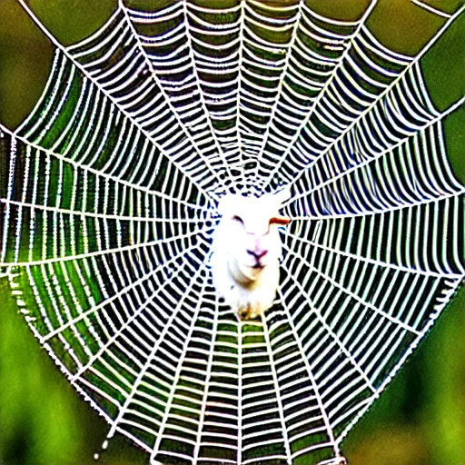 sheep shape morph spider web | Stable Diffusion