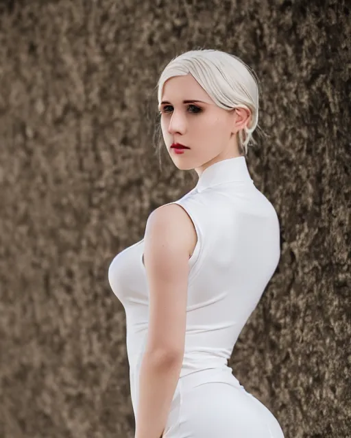 2 8 mm portrait of cute emily skinner cosplaying annie | Stable Diffusion