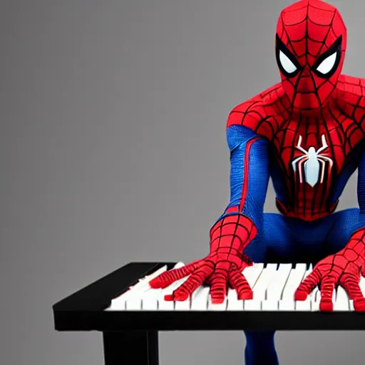 spider - man playing piano | Stable Diffusion