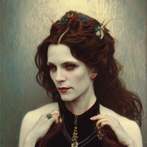 portrait of a lady vampire, 35mm, victorian, depth of | Stable Diffusion