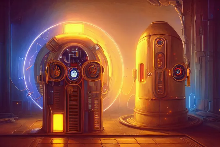 painting of a ai time travel machine, hearth of the | Stable Diffusion ...