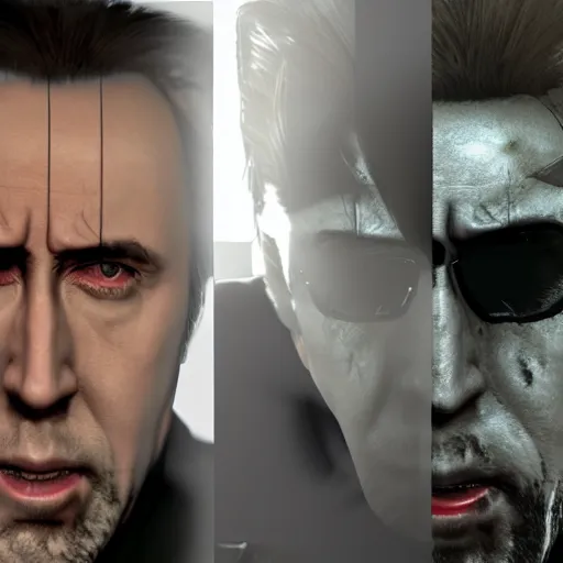Nicolas Cage as a Metal Gear Solid Villain 2005 JRPG | Stable Diffusion