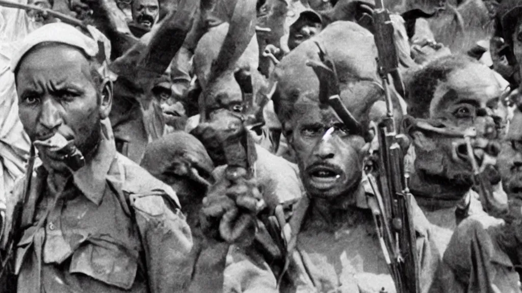 ethiopian civil war, red terror, portrait picture, bbc | Stable Diffusion