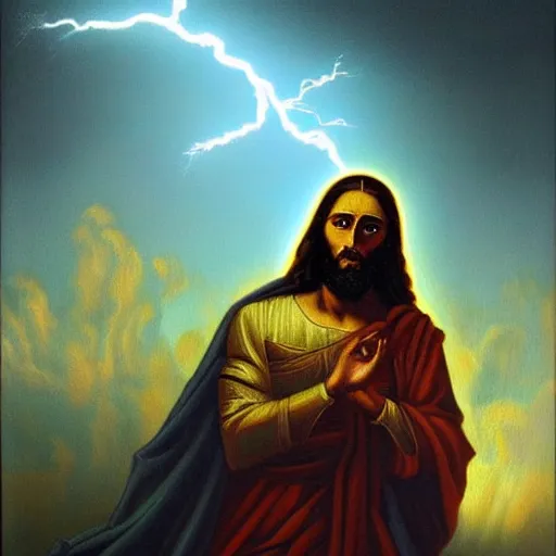 beautiful detailed religious oil painting of cyborg | Stable Diffusion ...