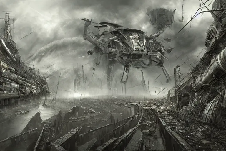 Elimination of humanity. Digital concept art by Zoltán | Stable ...