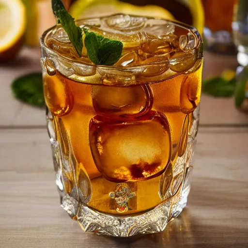 ice - t, iced tea glass, by alfons mucha, golden hour, | Stable ...