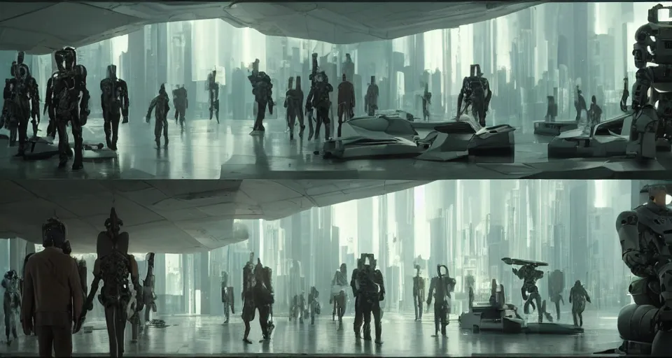 a cinematic movie shot, inside the museum of cyberpunk | Stable ...