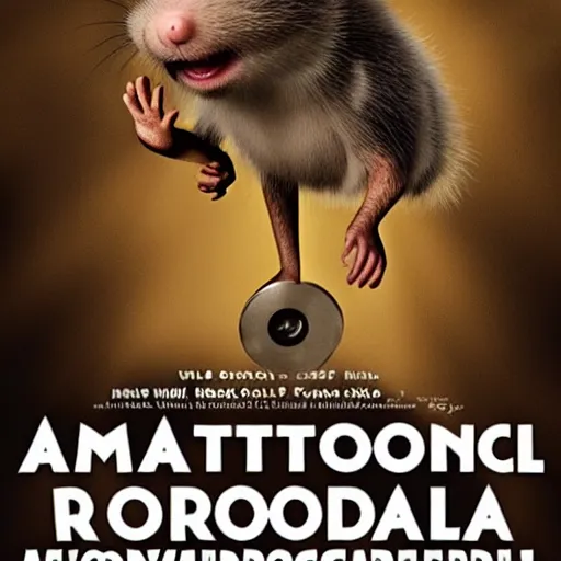 movie poster about an anthropomorphic singing rat, | Stable Diffusion ...