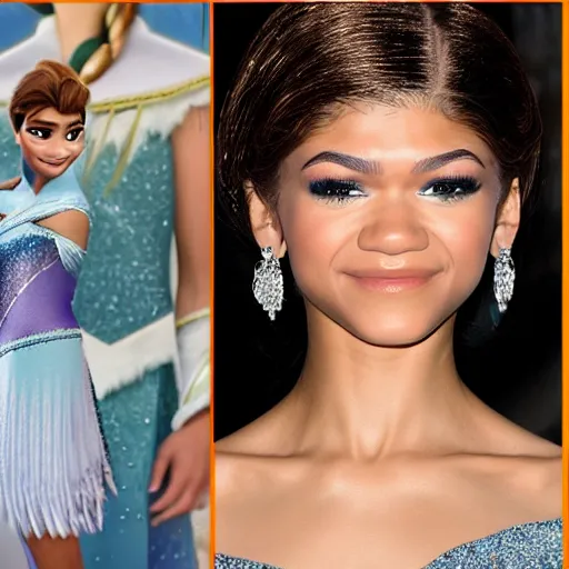 Zendaya as Elsa from frozen | Stable Diffusion | OpenArt