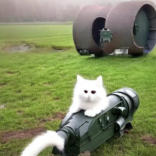 cute fluffy cat as an artillery gun in the most | Stable Diffusion ...