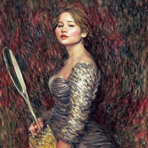 Jennifer Lawrence in love with a fork hyper realistic | Stable ...