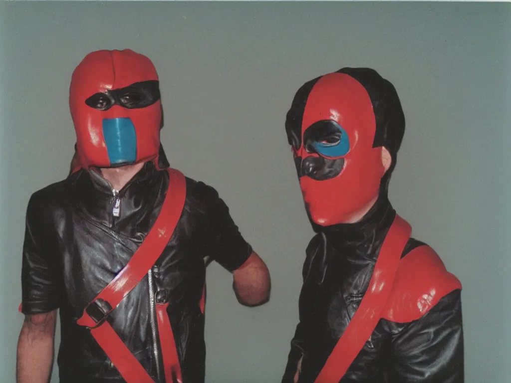 80s polaroid colour flash photograph of gimp, man in | Stable Diffusion ...