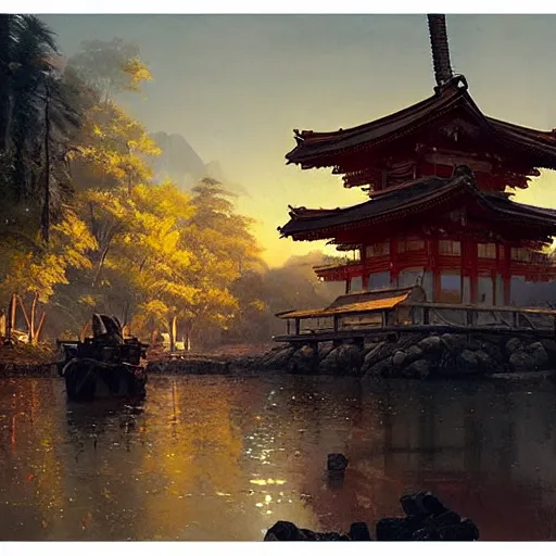 ⛩, gold, james gurney, greg rutkowski | Stable Diffusion | OpenArt