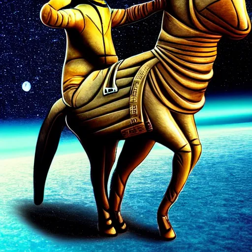 horse riding on astronaut back, surreal, lsd, face, | Stable Diffusion ...