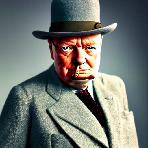 Winston Churchill fighting Walter White, high detail, | Stable ...