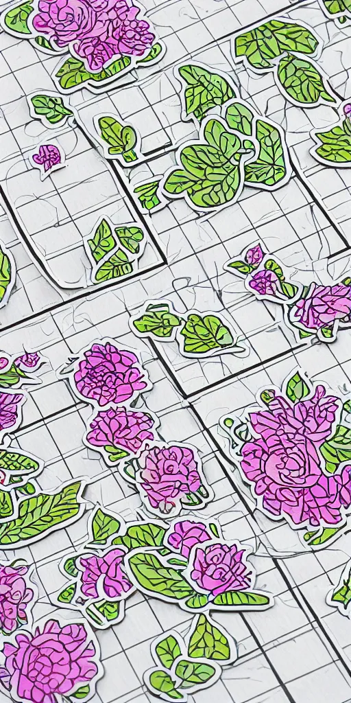 flower, sticker sheet, grid | Stable Diffusion | OpenArt