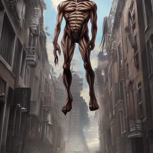 eren titan form from attack on titan, standing in the | Stable ...