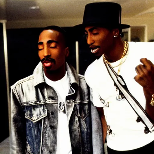 michael jackson and tupac talking ( 1 9 9 7 ), 4 k - | Stable Diffusion ...