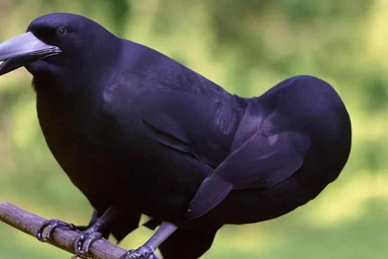close up of a obese crow with a round body short legs | Stable ...