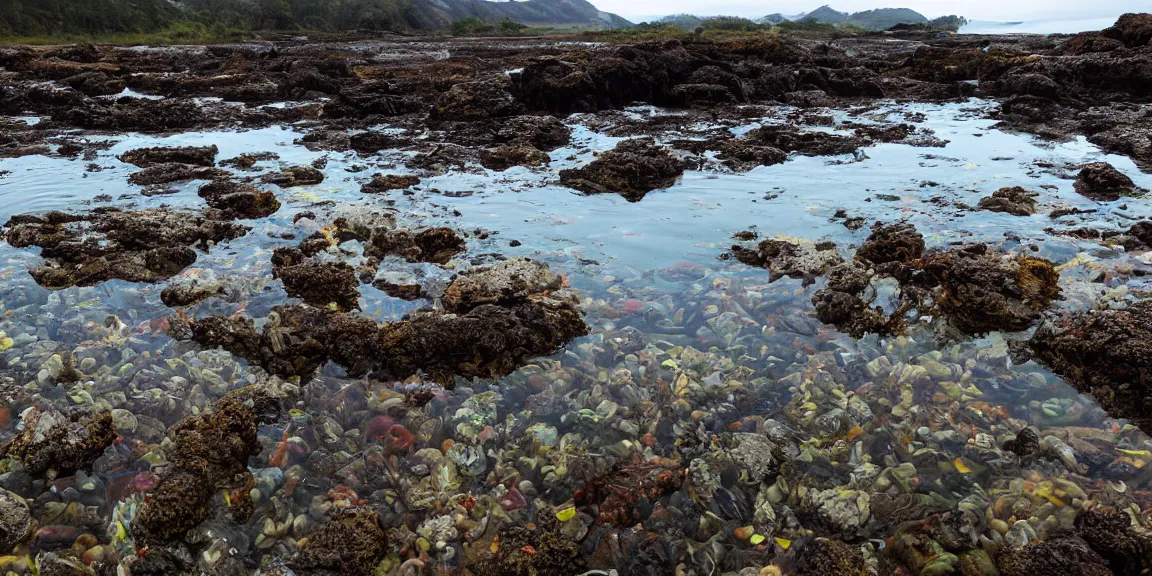 Brackish tidepools in rural Alaska, various sea | Stable Diffusion ...