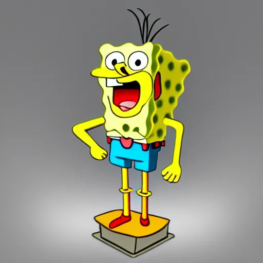 spongebob as a perfect marble statue, hyper realistic, | Stable ...