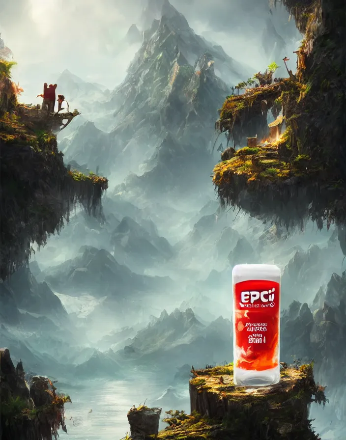 epic views the drink yakult, concept art, trending on | Stable ...