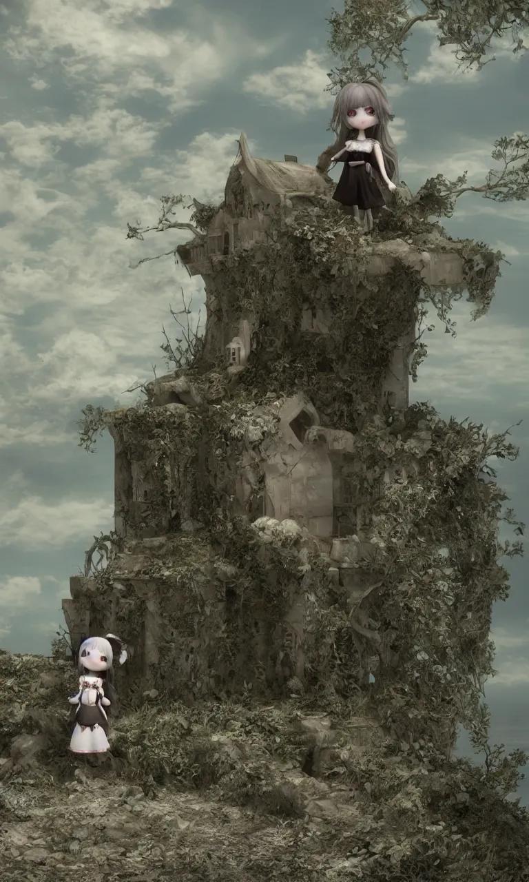 cute fumo plush girl enigmatic gothic maiden on an | Stable Diffusion ...