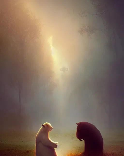 white capybara petted by darth vader, surreal | Stable Diffusion | OpenArt